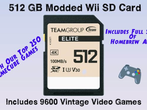 256 GB Modded Wii SD Card W Vintage Video Games Mariogasm