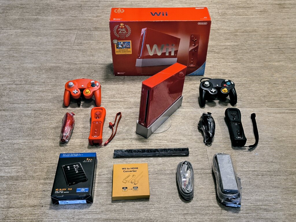 4TB Boxed Modded Super Mario Red Wii Package ~ 25th Anniversary Edition ...