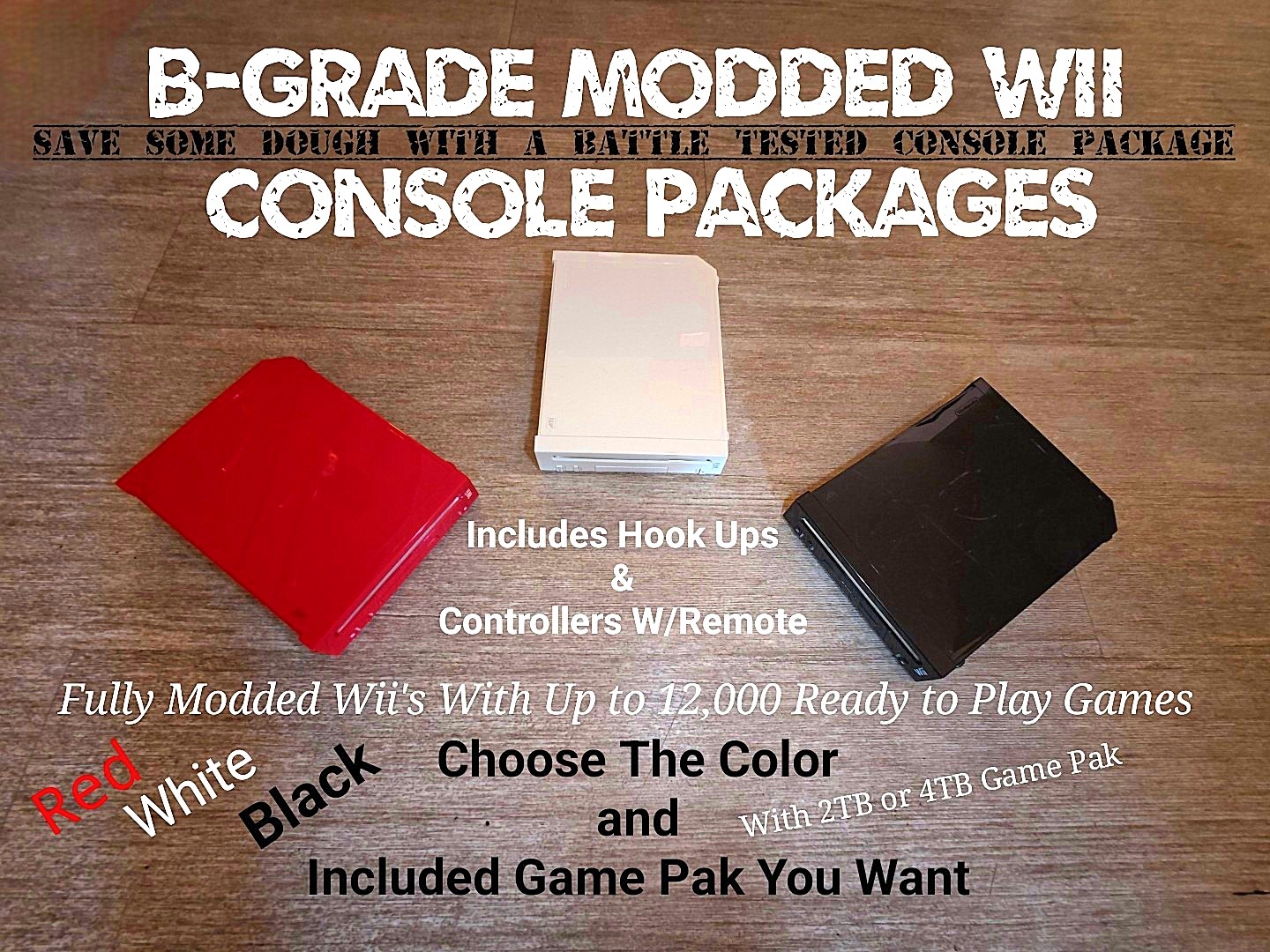 B-Grade Modded Wii Game Paks (2 or 4 TB) – Mariogasm